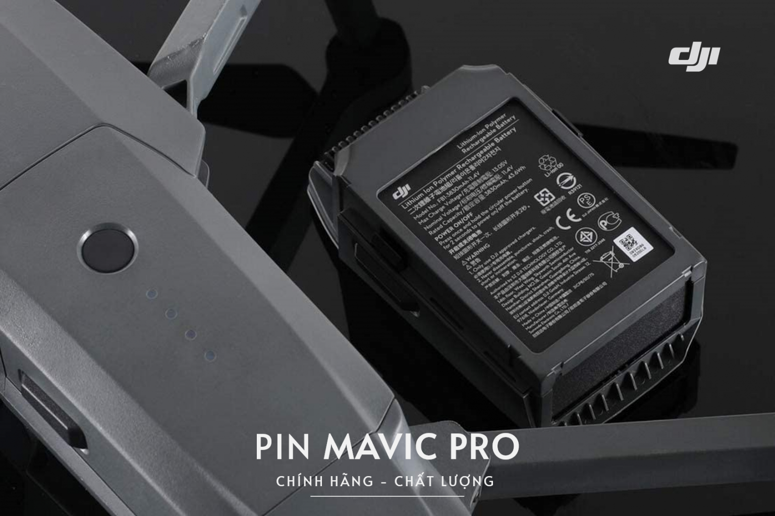 Pin Mavic Pro Chính hãng DJI - BH 6 tháng, ship cod toàn quốc