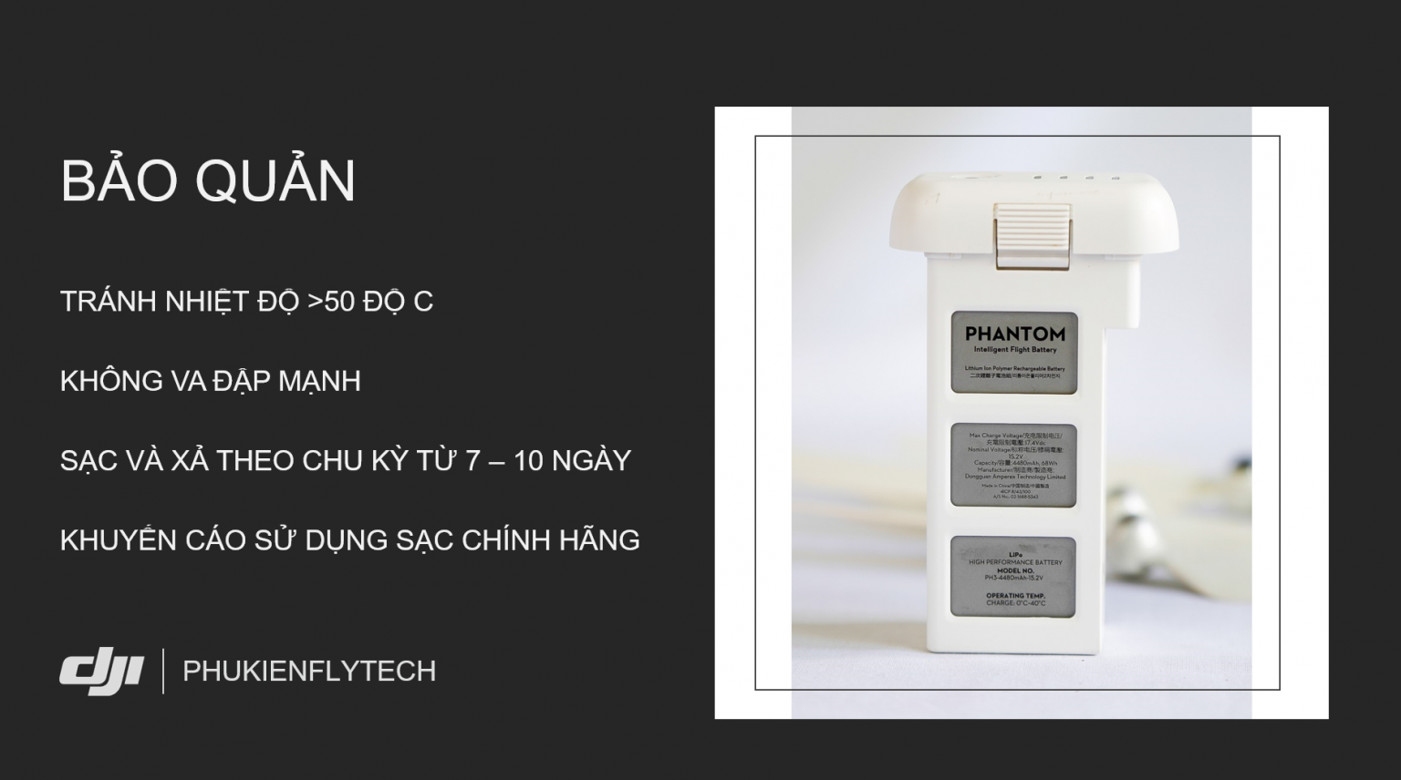 Pin Phantom 3 Chính hãng DJI-Giá rẻ-Bảo hành 6 tháng-Ship cod