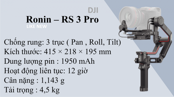 DJI Ronin – RS 3 pro cũ – Like New - BH 12 tháng | Phukienflytech